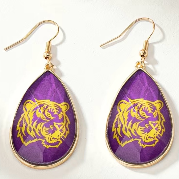Jewelry | Nwt Lsu Tiger Earrings | Poshmark